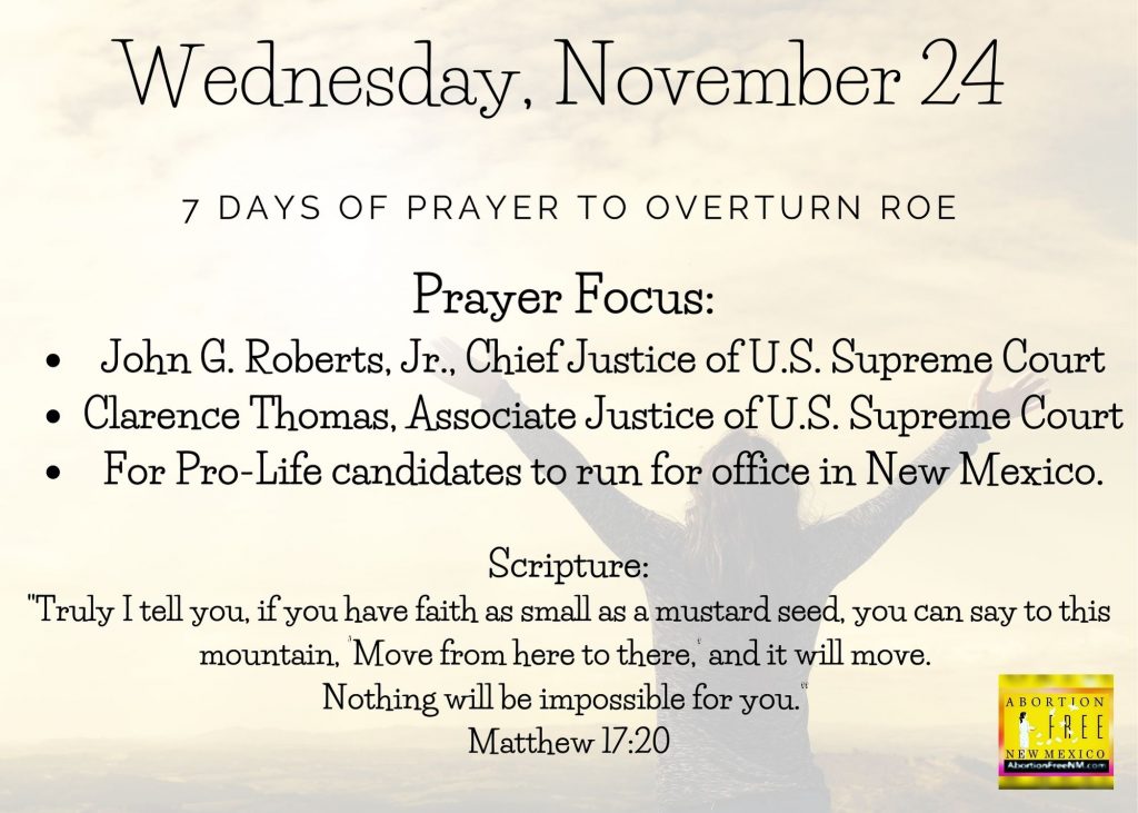 7 Days of Prayer, Leading Up To Overturn Roe Prayer Rally ...